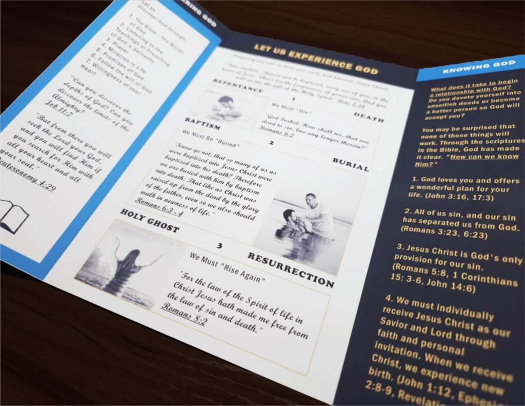 Are You Ready to Experience God? – Brochure Design - Belle Misa